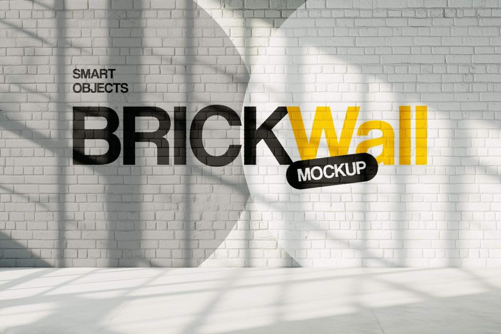Free Brick Wall Branding Mockup PSD - PsFiles