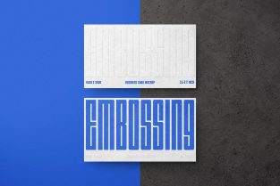 Free Embossing Business Card Mockup PSD - PsFiles