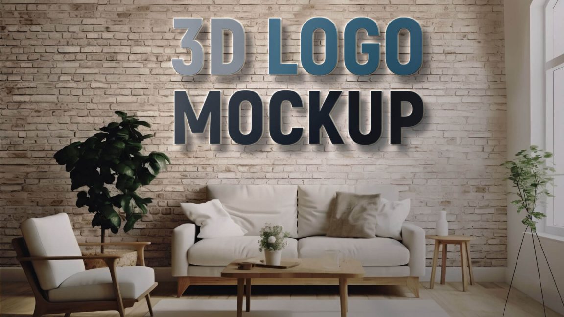 Free Building Hall Logo Mockup PSD - Best Free Mockup