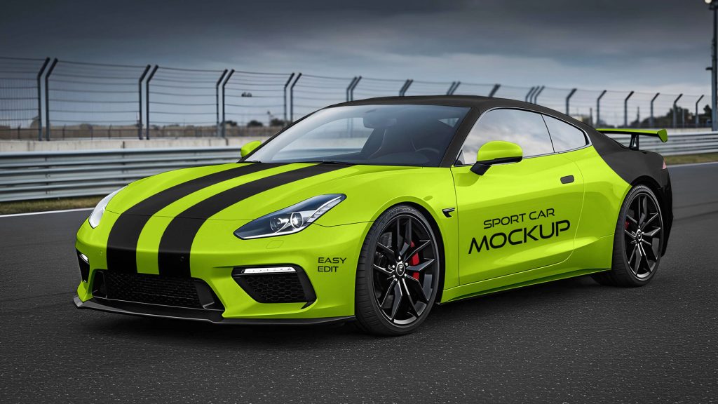 Free Tesla 3 EV Electric Car Mockup PSD - PsFiles