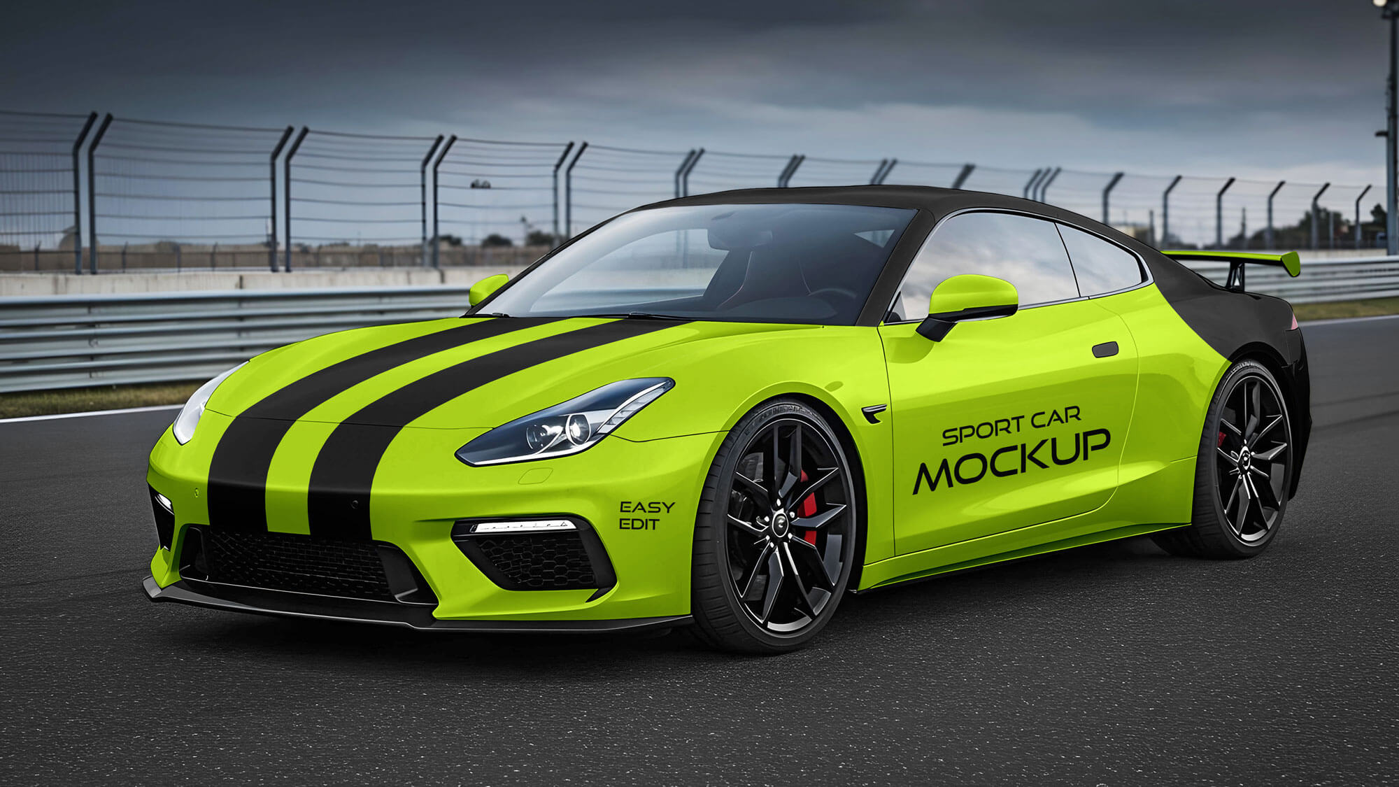 Free Sports Car Mockup PSD - PsFiles