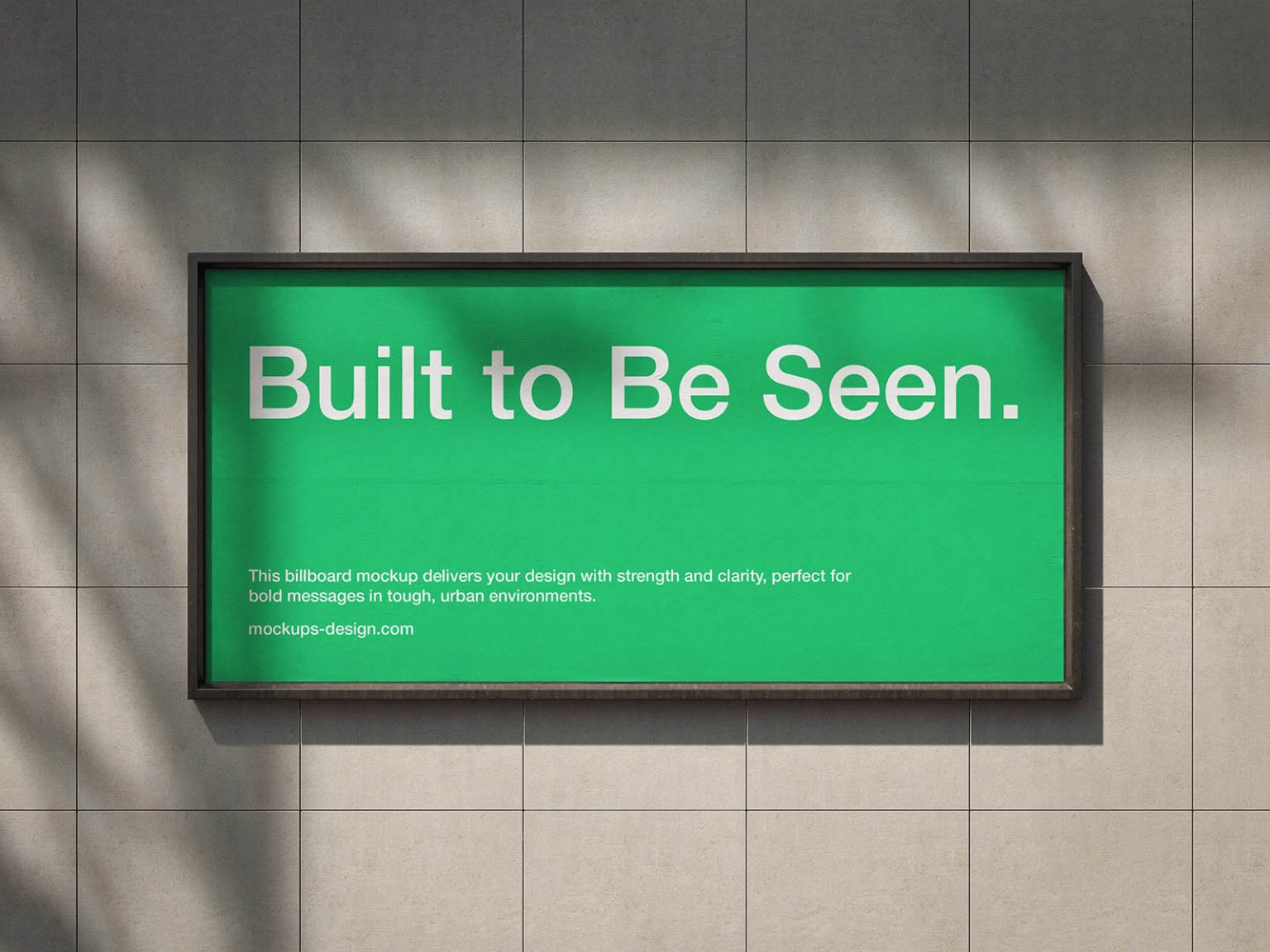 Free Tiled Wall-Mounted Billboard Mockup PSD Set - PsFiles