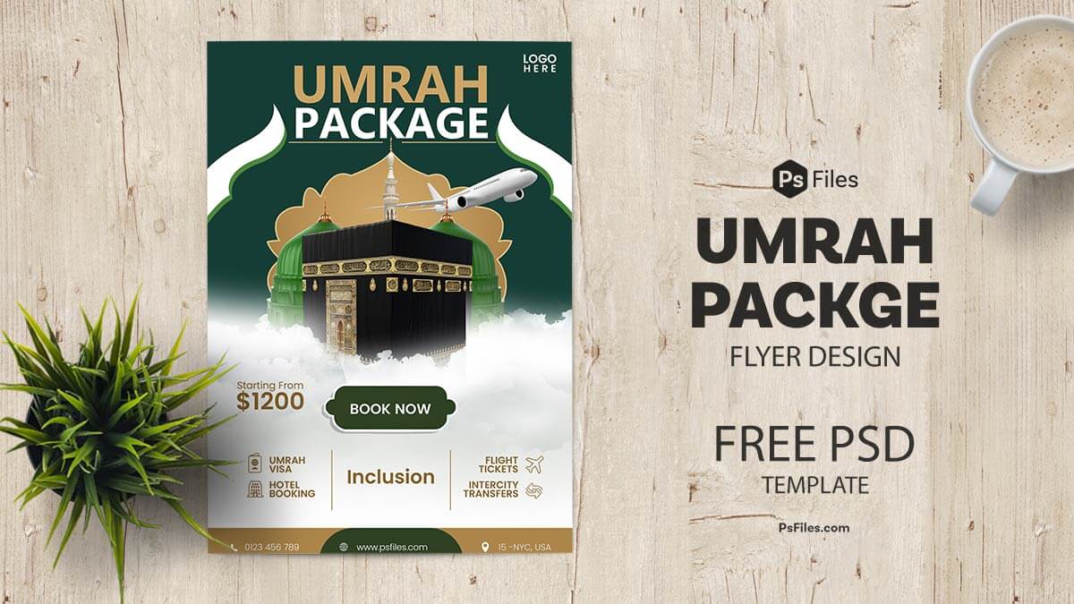 Free Umrah Package Social Media Flyer PSD - PsFiles