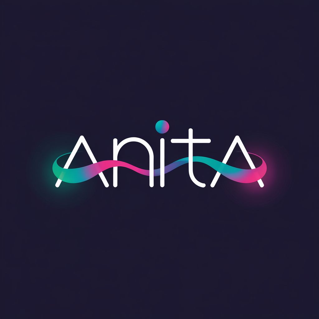 Anita Logo – Modern Sans-Serif Logo with Vibrant Teal and Magenta ...