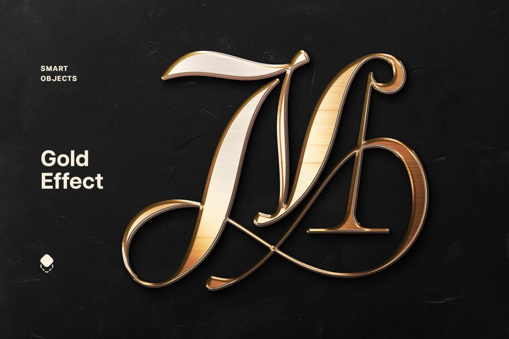 Free Gold Metal Logo Text Effect Mockup PSD - PsFiles