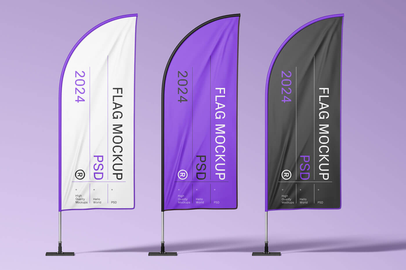 Free Outdoor Blade Feather Flag Banner Mockup PSD - PsFiles