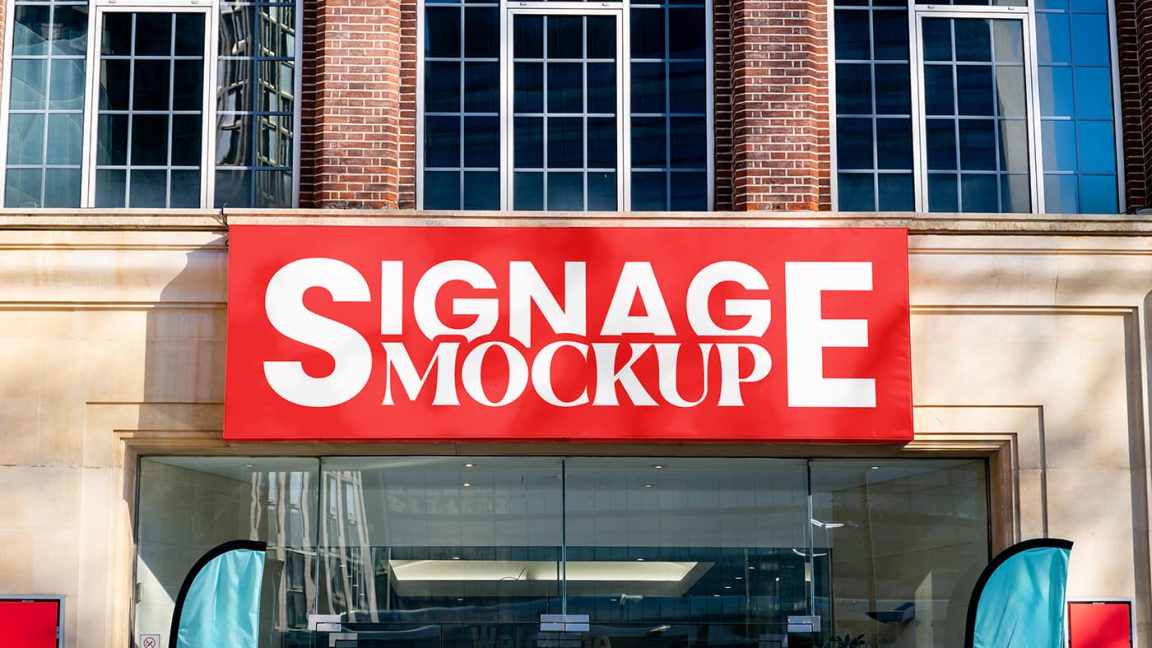 Free Digital Advertising Signage Mockup PSD - PsFiles