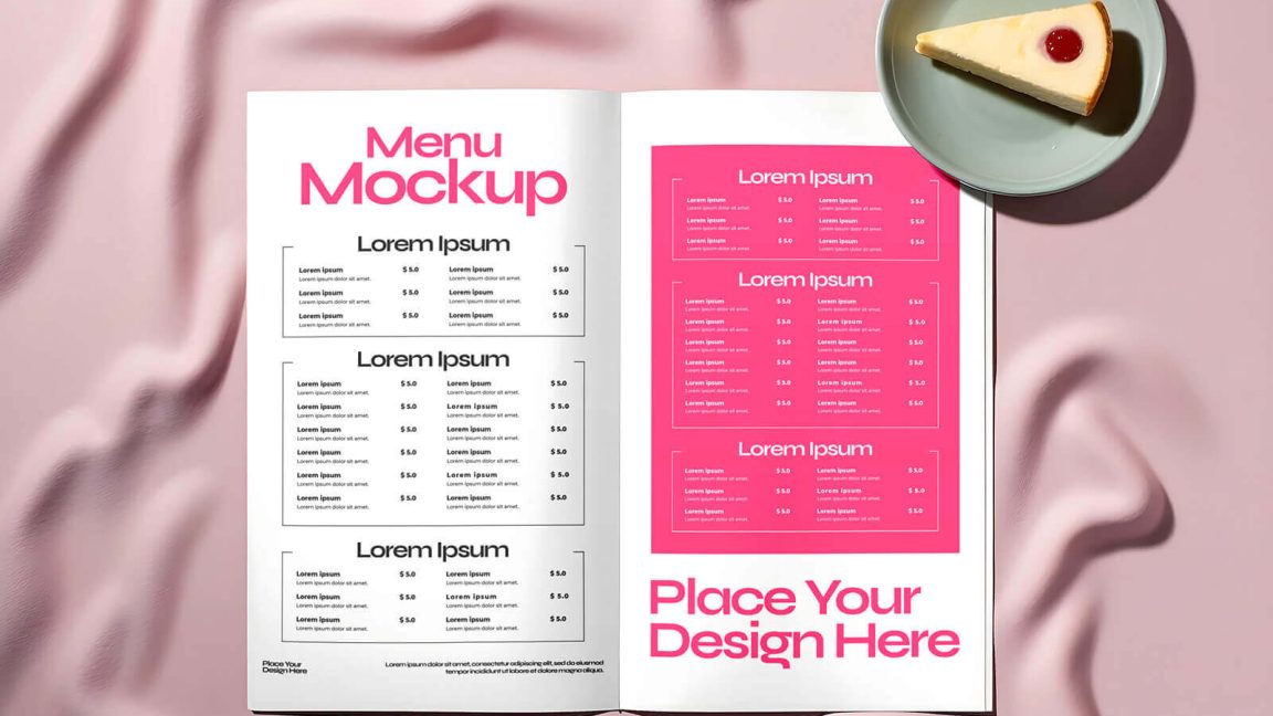 Free A4 Landscape Restaurant Food Menu Card Design PSD file - PsFiles