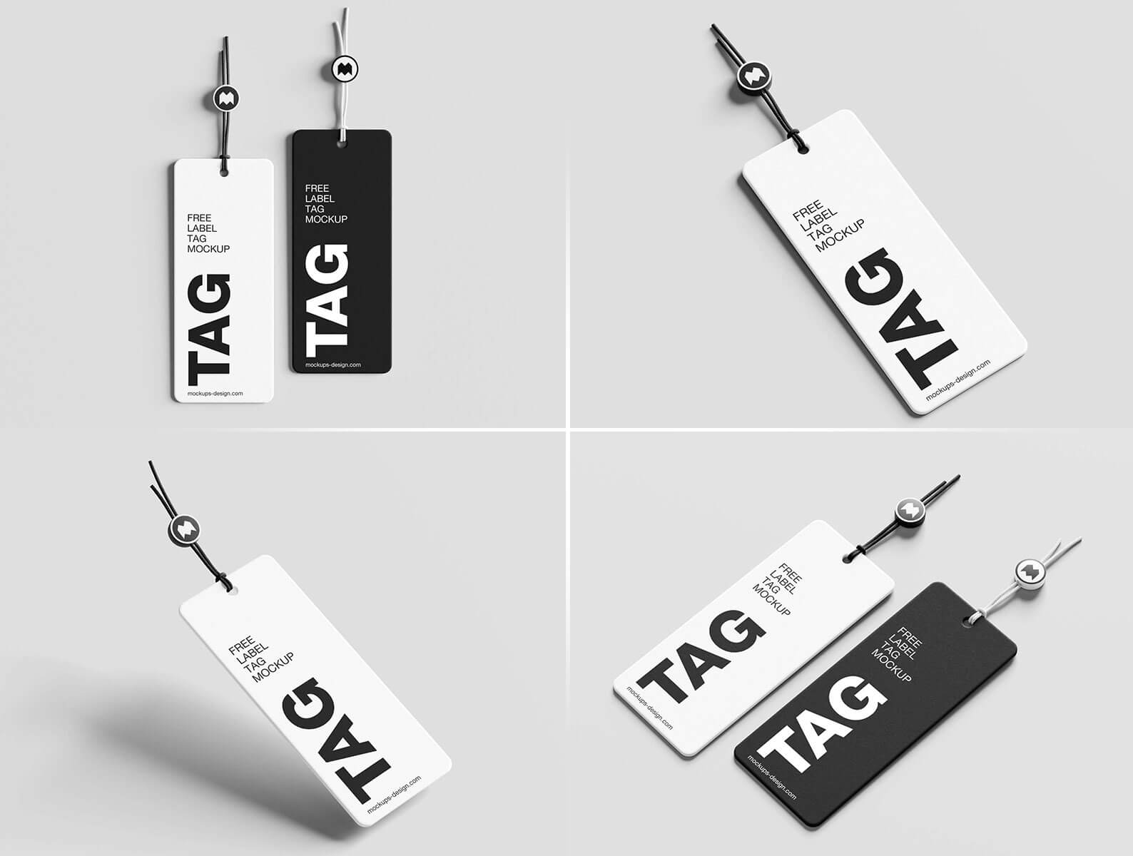 4 Free Rounded Corner Rectangle Hanging Tag Mockup PSD Files - PsFiles