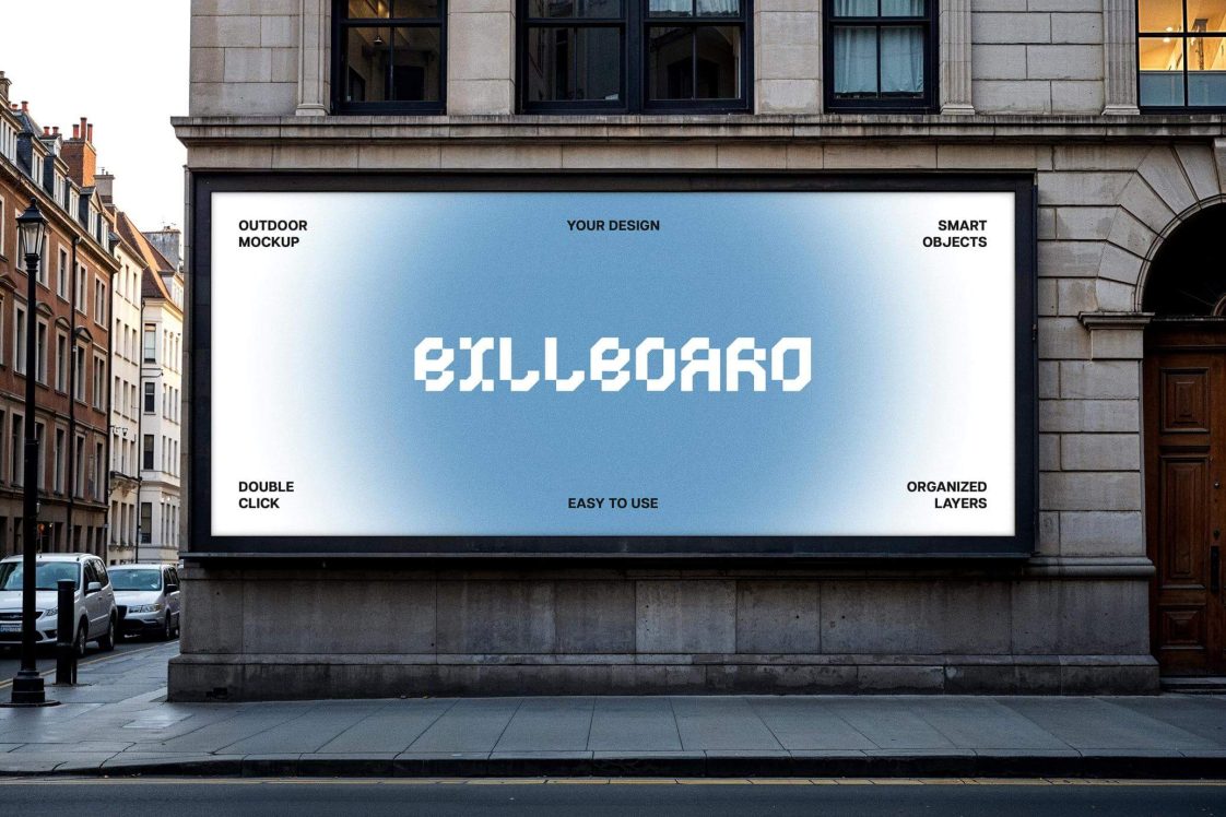 Free Corner Street Billboard Mockup PSD - PsFiles