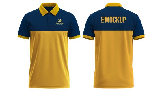 Free Polo Shirt Mockup PSD – Front & Back Editable Photoshop Template ...
