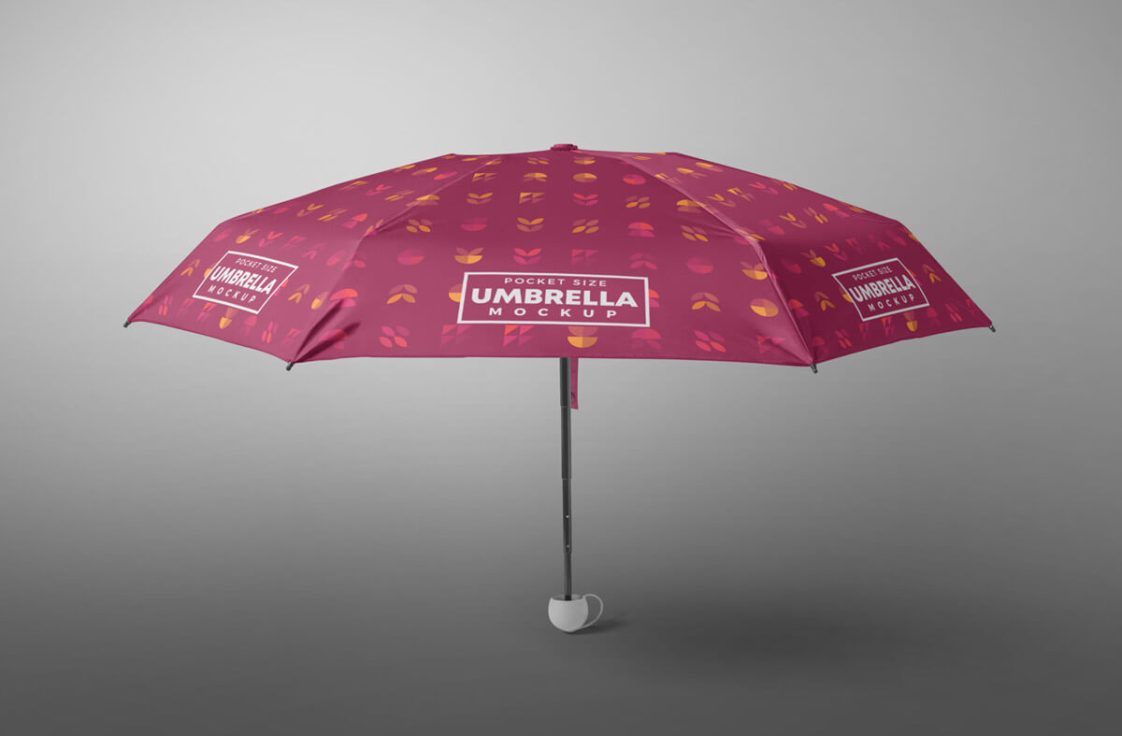 Free Pocket Size Umbrella Mockup PSD - PsFiles