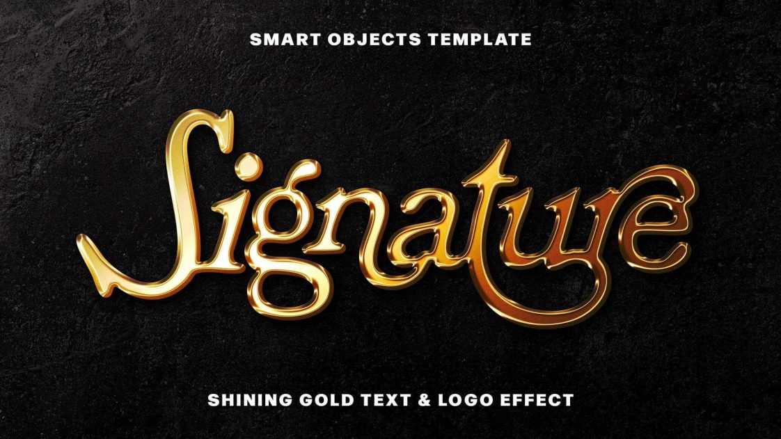 Free Gold Metallic Text And Logo Effect PSD - PsFiles