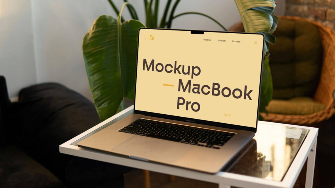 Free Customizable M2 MacBook Pro Mockup PSD - PsFiles