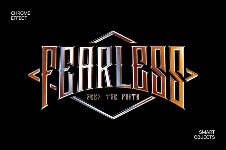 Free Retro Chrome Text And Logo Effect PSD - PsFiles