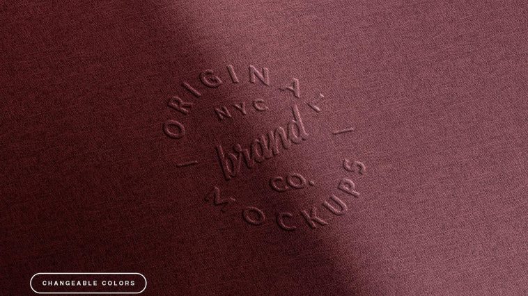 Embossed Leather Logo Mockup Free PSD - PsFiles