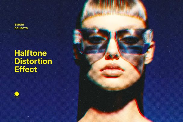 Free Halftone Distortion Photo Effect PSD - PsFiles - Free Photoshop Files
