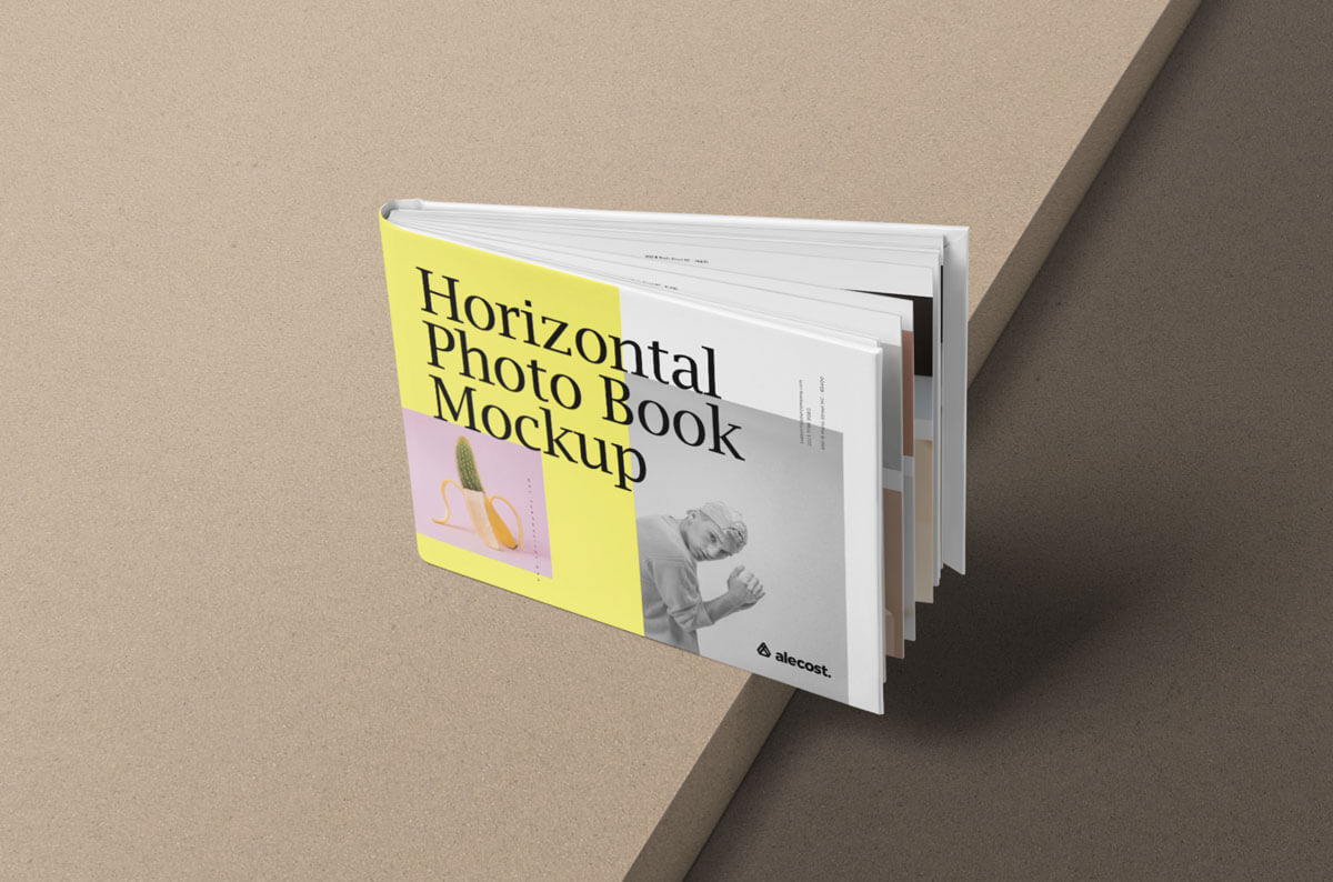 Free Horizontal Photo Book Mockup PSD - PsFiles