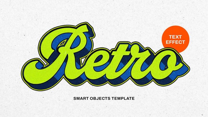Multi Layered 70s Retro Style PSD Text Effect for Free Download - PsFiles