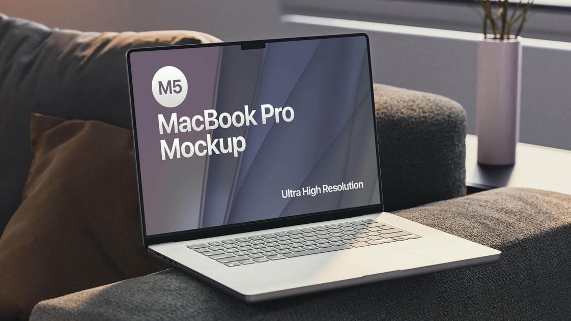 Free M4 MacBook Pro Mockup PSD - PsFiles