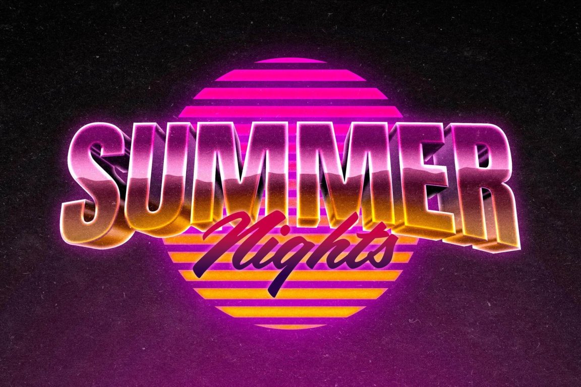 Free Free Vivid Retrowave Text Effect PSD - PsFiles