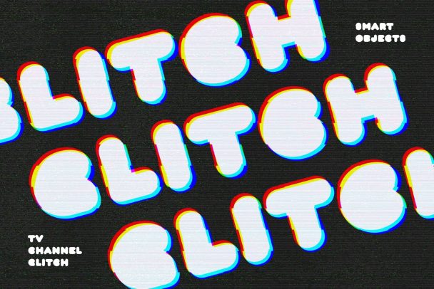 Free TV Channel Glitch Effect PSD - PsFiles