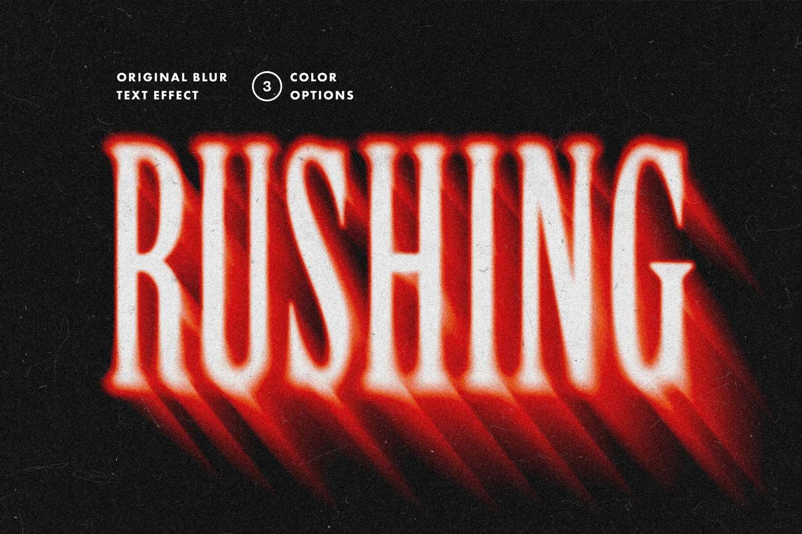 Free Rushing Blur Text And Logo Effect PSD - PsFiles