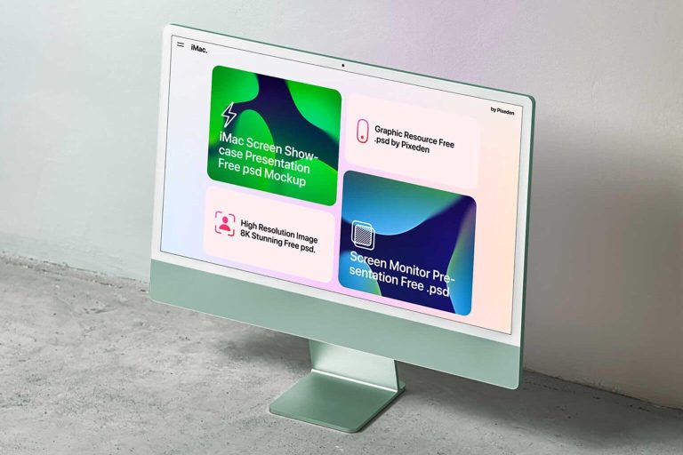 Free iMac Screen Presentation Mockup PSD - PsFiles