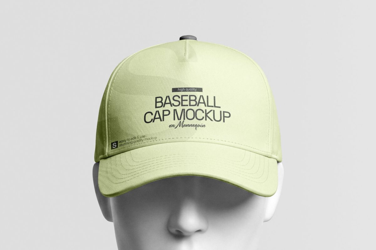 Free Baseball Cap Mockup PSD on Mannequin - Realistic Hat Branding ...